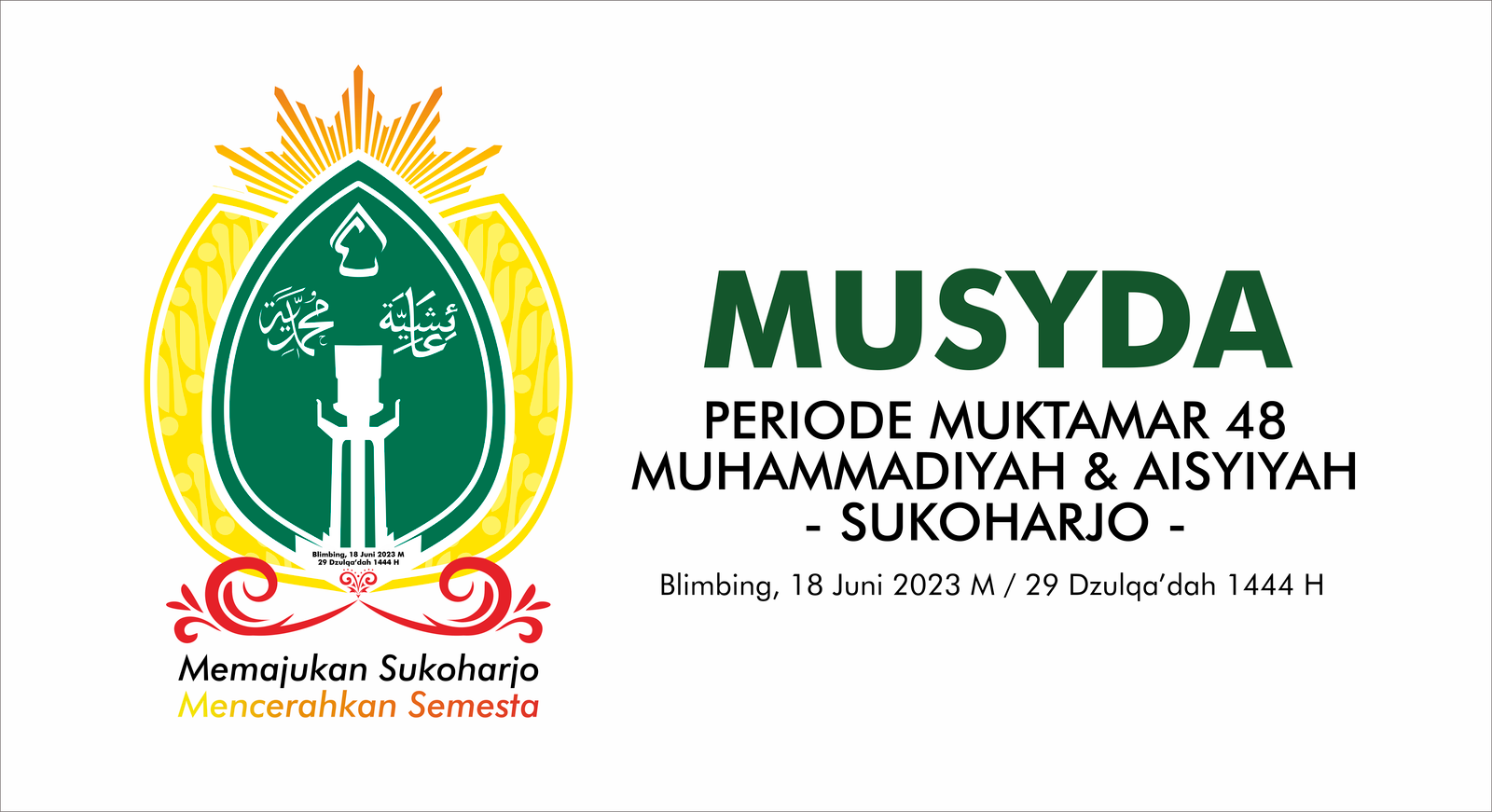 Siap Musyda, PDM & PDA Sukoharjo Rilis Logo - Muhammadiyah Solo